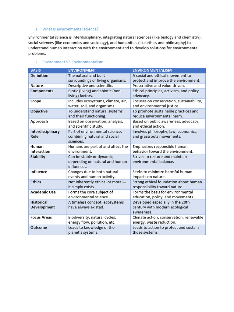 Understanding Environmental Science Basics | PDF | Greenhouse Gas ...