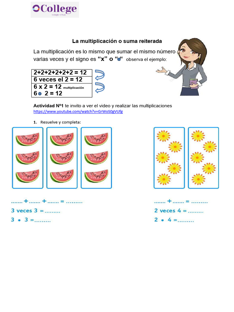 MULTIPLICACIÓN SEGUNDO BÁSICO | PDF