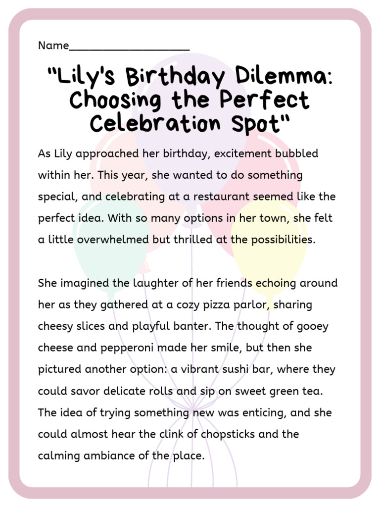 Celebrating A Birthday in A Restaurant | PDF | Hamburgers | Cuisine