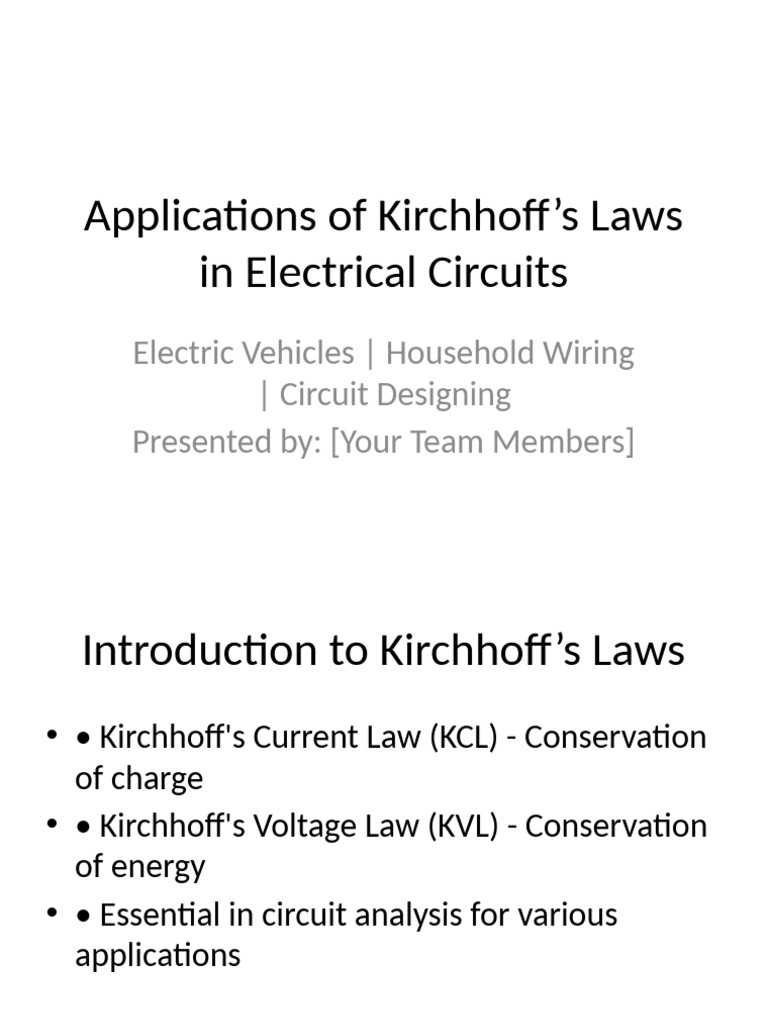 Kirchhoff Laws Case Study Updated | PDF | Electrical Network | Series ...