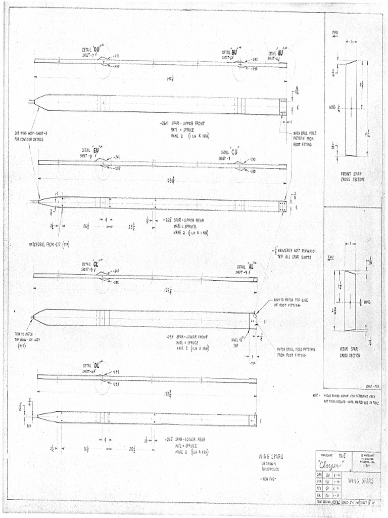 Sheet 05 - Wing Spars | PDF