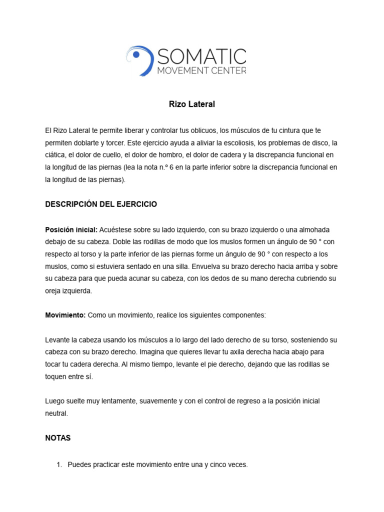 Rizo Lateral: Fortalece tus oblicuos | PDF | Sistema musculoesquelético