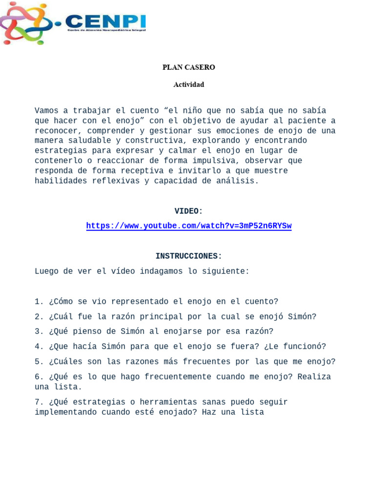 Plan Casero Cuento | PDF