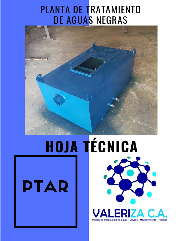 Ficha Tecnica Ptar Petrovenca 1500 Lts Por Dia | PDF
