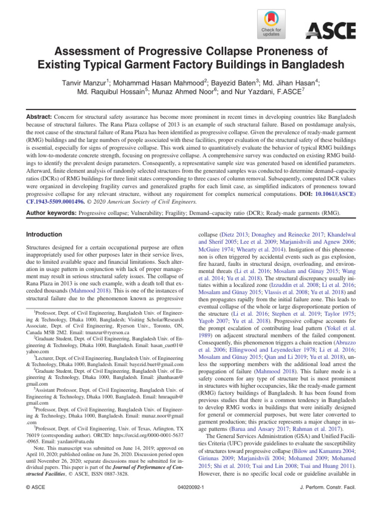 Evaluating Progressive Collapse in RMG Factories | PDF | Beam ...