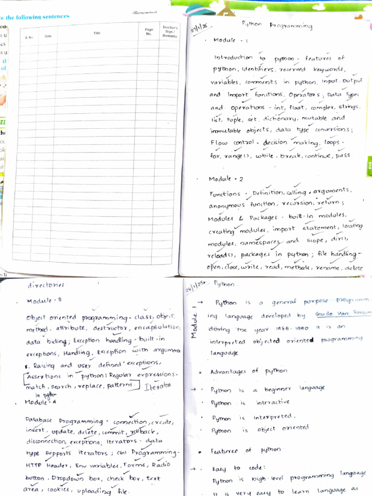 Py Notes | PDF