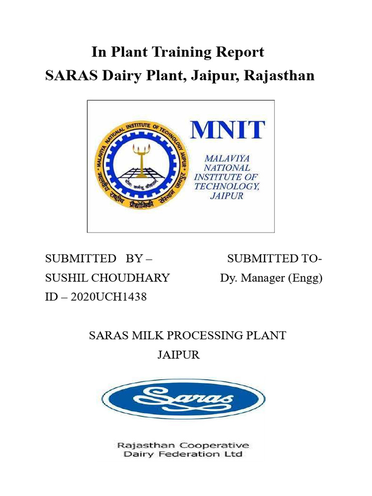 In Plant Training Report - Suhil | PDF | Water Purification | Boiler