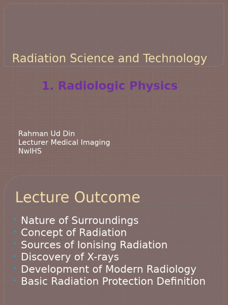 Radiologic Physics | PDF