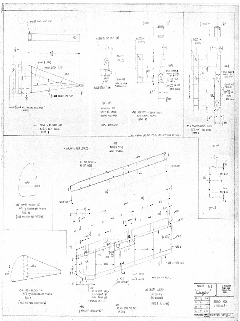 Sheet 10 - Aileron Assembly and Fittings | PDF