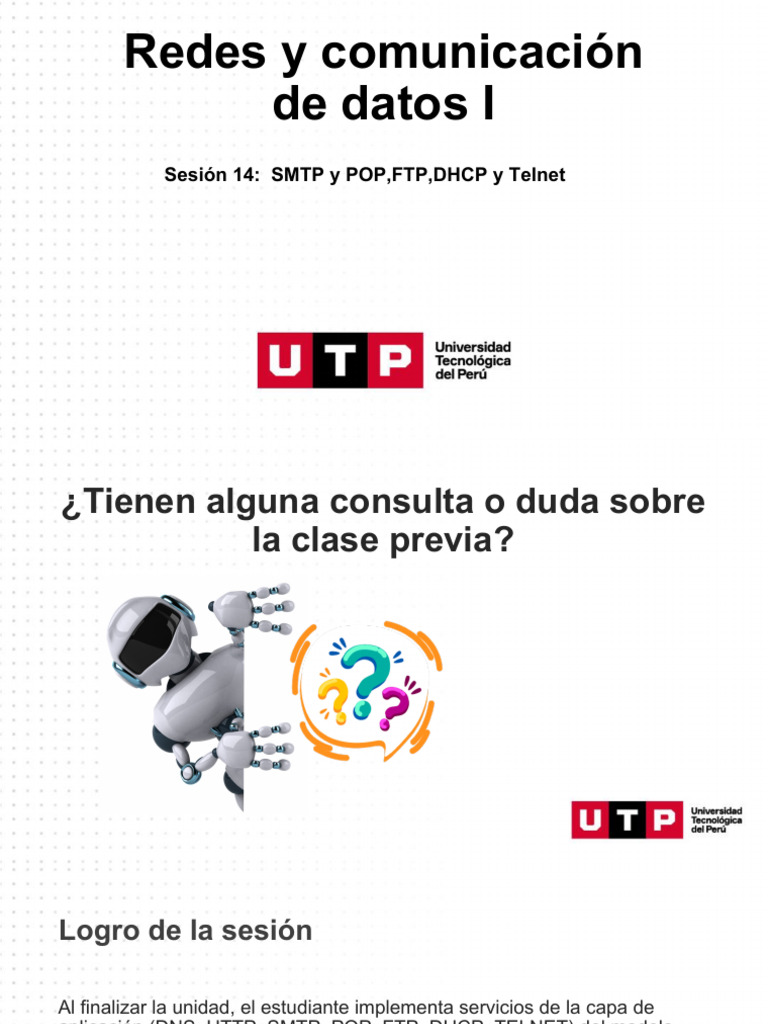 Protocolos de Red: SMTP, POP, FTP, DHCP, Telnet | PDF | Protocolo de ...