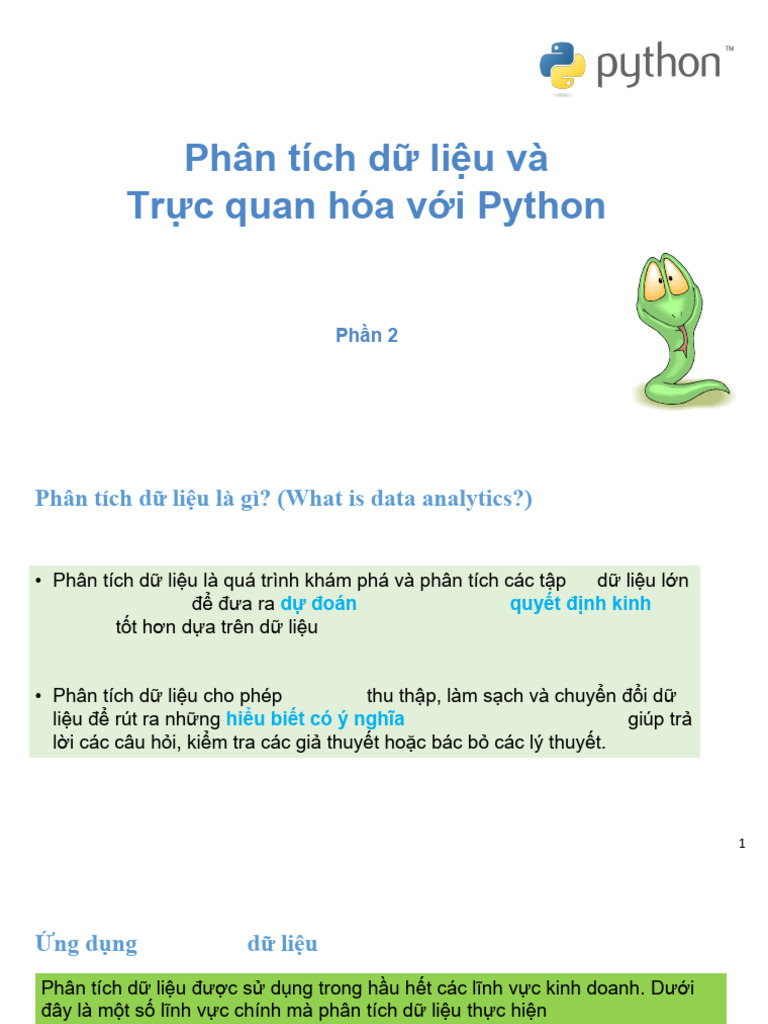 P2-Phan Tich Du Lieu - Python - 2 | PDF