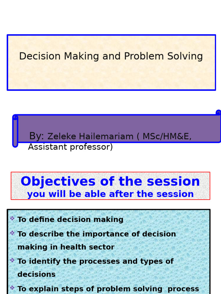 Decision Making in Health Management | PDF | Decision Making | Thought