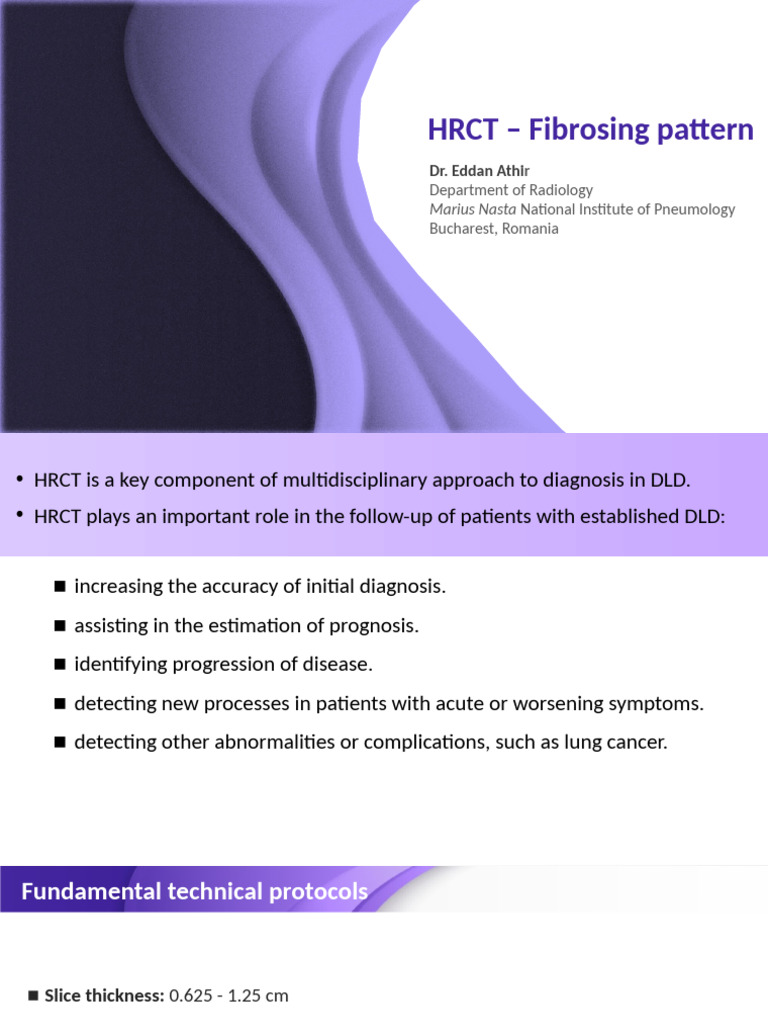 HRCT in Diagnosing Fibrosing Lung Disease | PDF | Medical Specialties ...