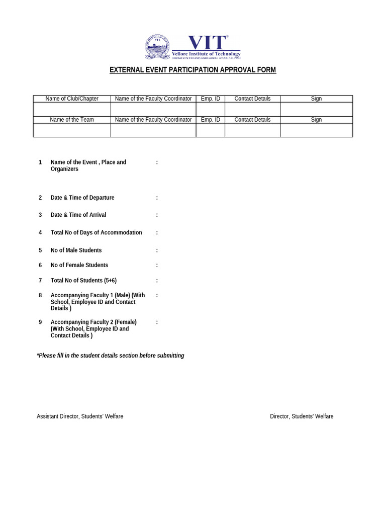 External Participation Approval Form | PDF