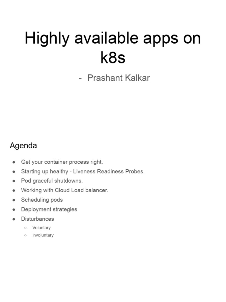 Highly Available Apps On k8s | PDF | Load Balancing (Computing) | Computing