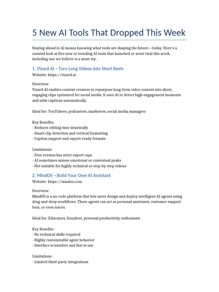 Fast Forward AI Newsletter Issue 01 | PDF | Artificial Intelligence ...