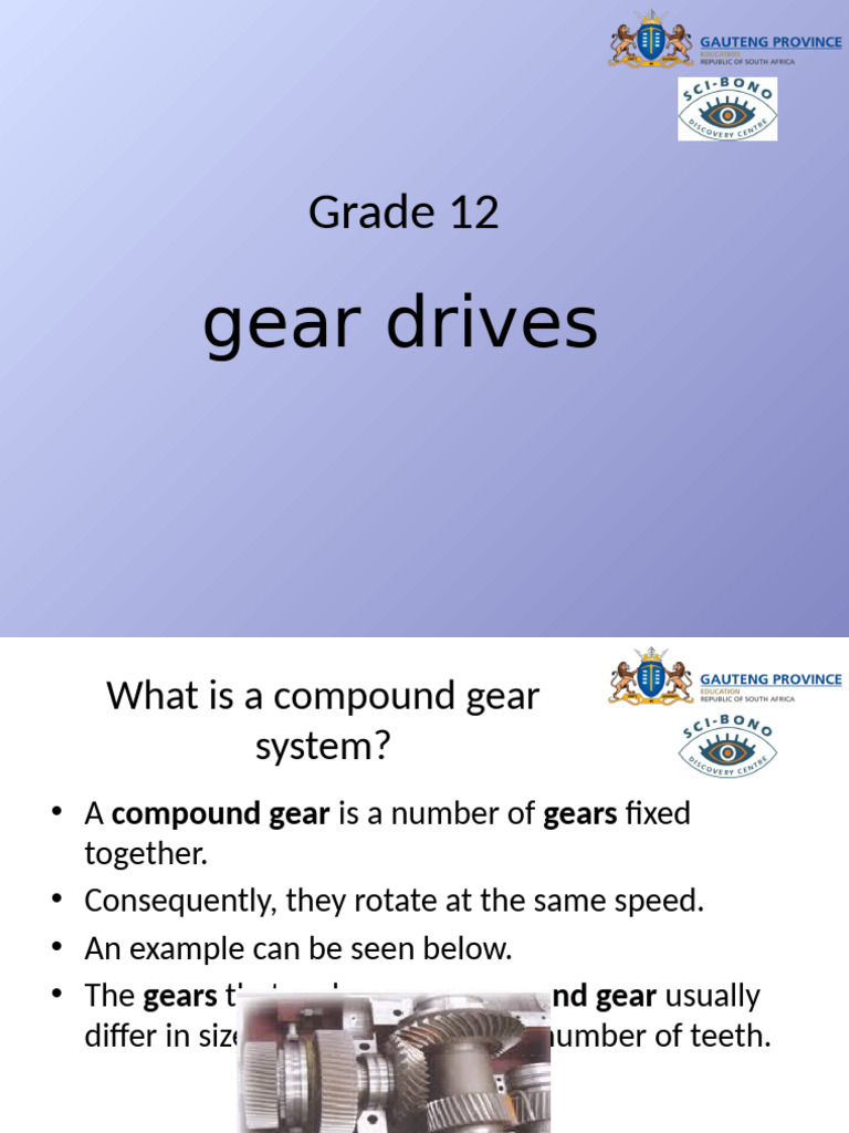 Grade 12 Lesson 1 Presentation | PDF | Gear | Kinematics