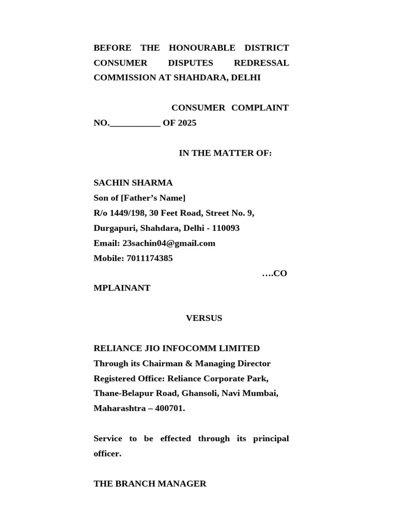 Memo of Parties | PDF
