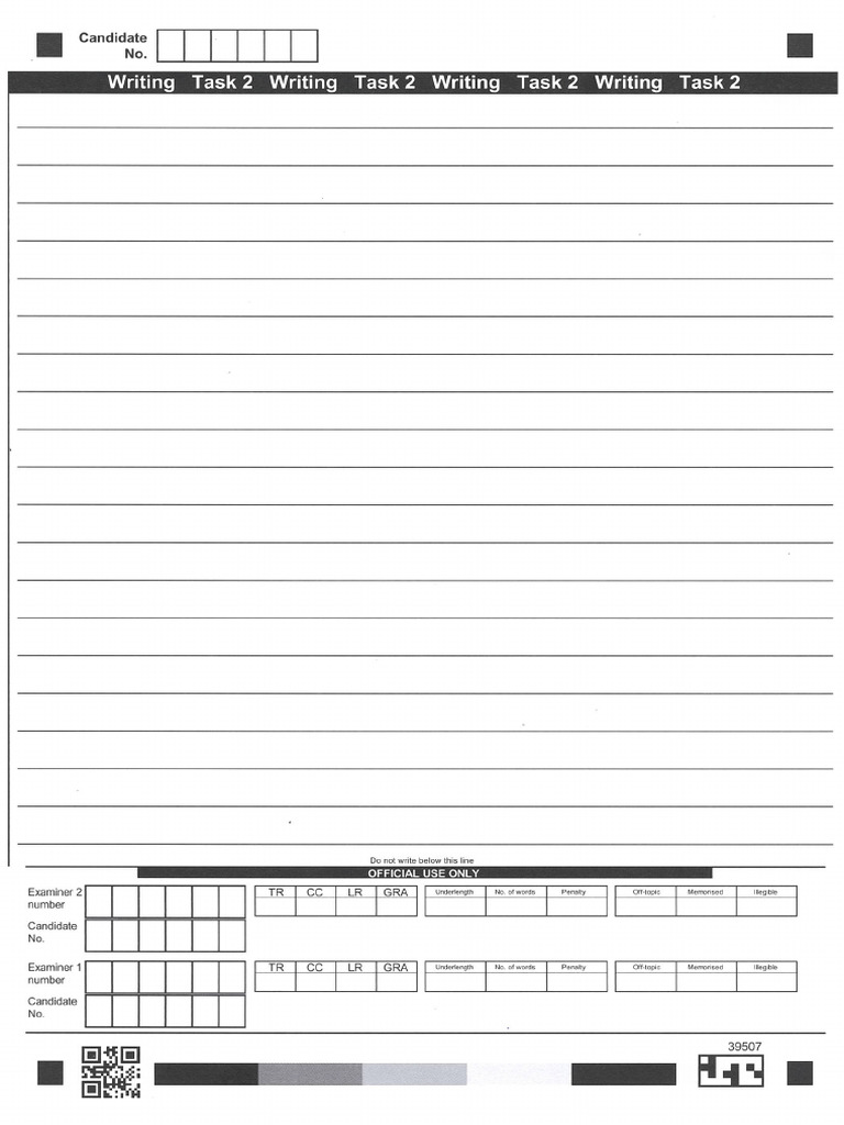 Writing Answer Sheet - Task2-2 | PDF