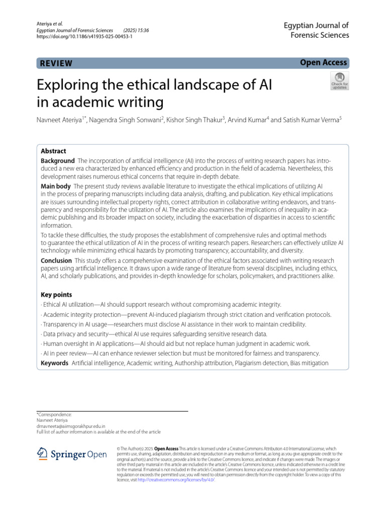 Ethical AI in Academic Writing | PDF | Artificial Intelligence ...