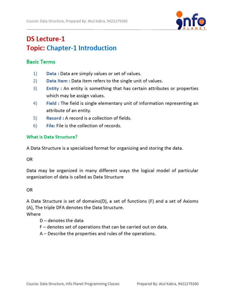 DS Lec-1 Ch-1 Introduction.dc36bfd | PDF