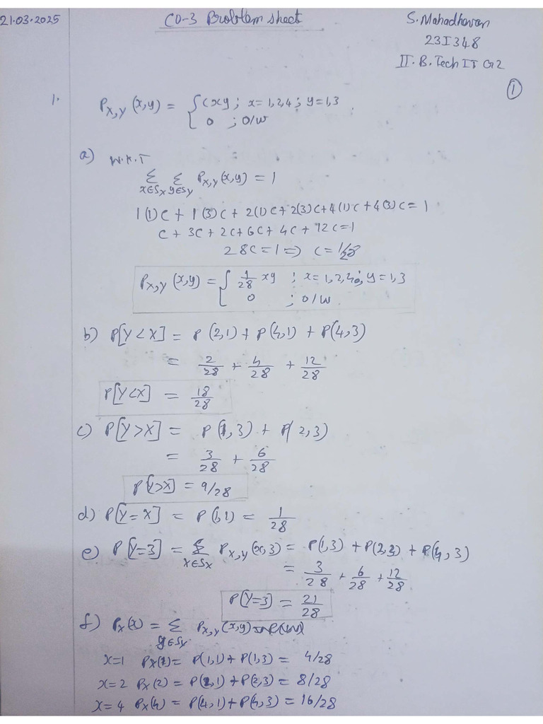 Co-3 Problemsheet | PDF