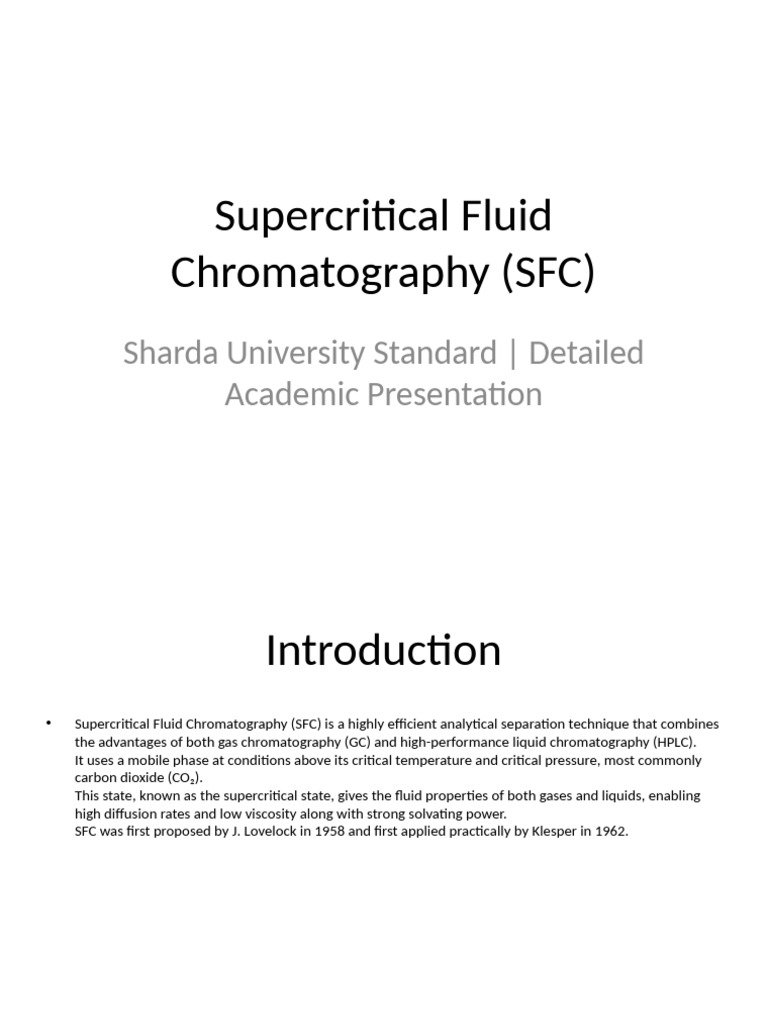 SFC Blue White Version | PDF | Chromatography | Supercritical Fluid