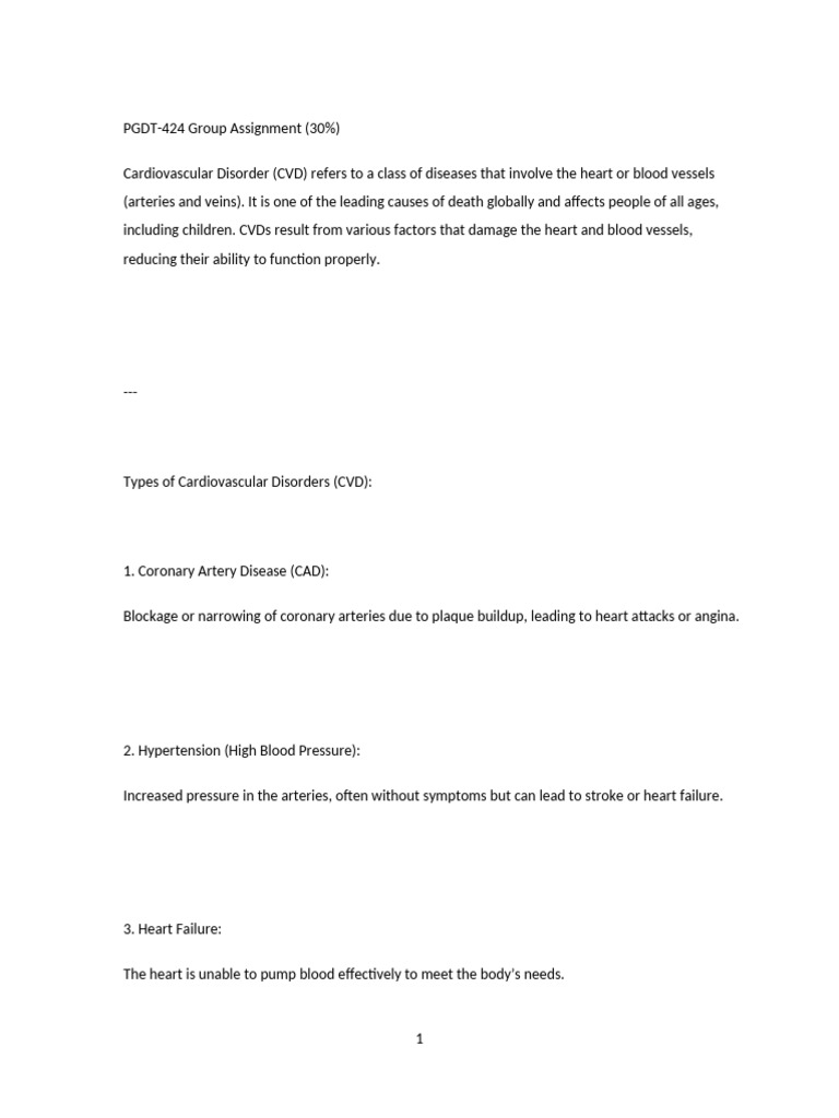 Understanding Cardiovascular Disorders | PDF | Arthritis ...