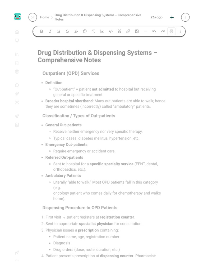 Drug Distribution & Dispensing Systems | PDF | Pharmacy | Intensive ...