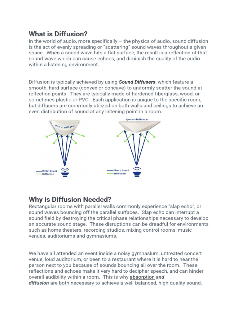 Understanding Sound Diffusion | PDF