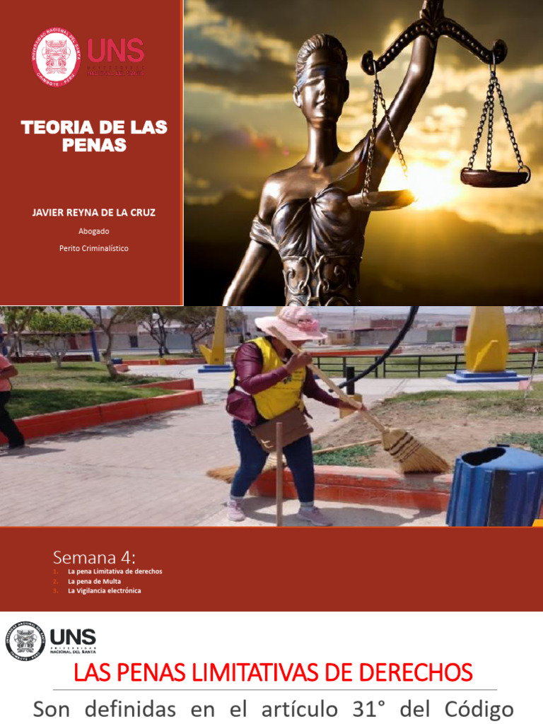 TEORIA de LA PENA - S4 - LA PENA Limitativas de Derechos y Multa | PDF | Castigos | Multa (pena)