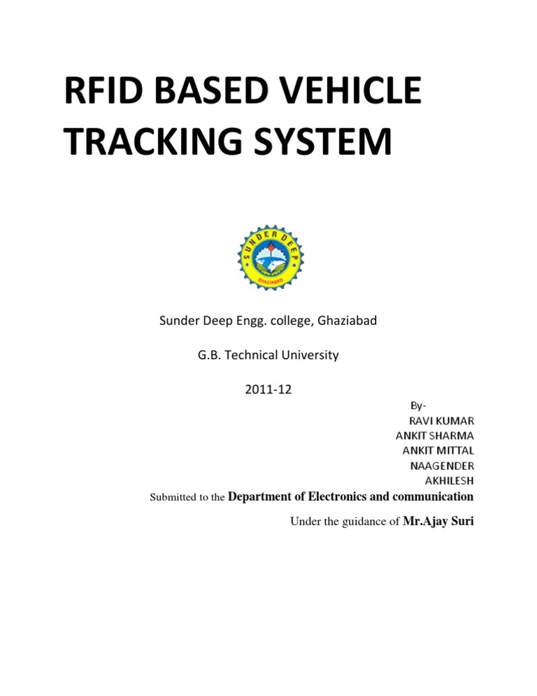 RFID Vehicle Tracking System Overview | PDF