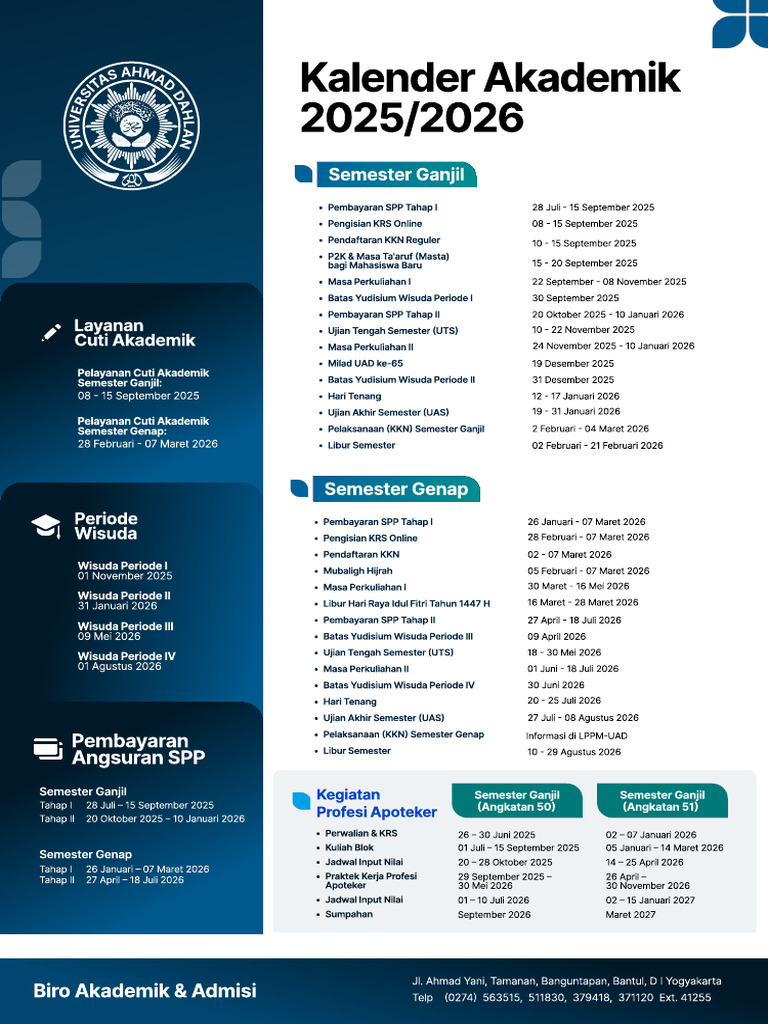 Kaldik UAD 2025/2026 | PDF