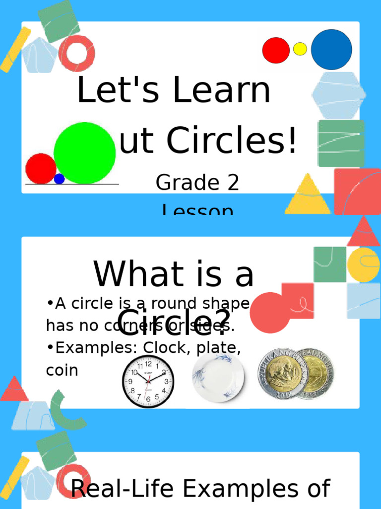 Circles Half Quarter Shapes Grade2 | PDF