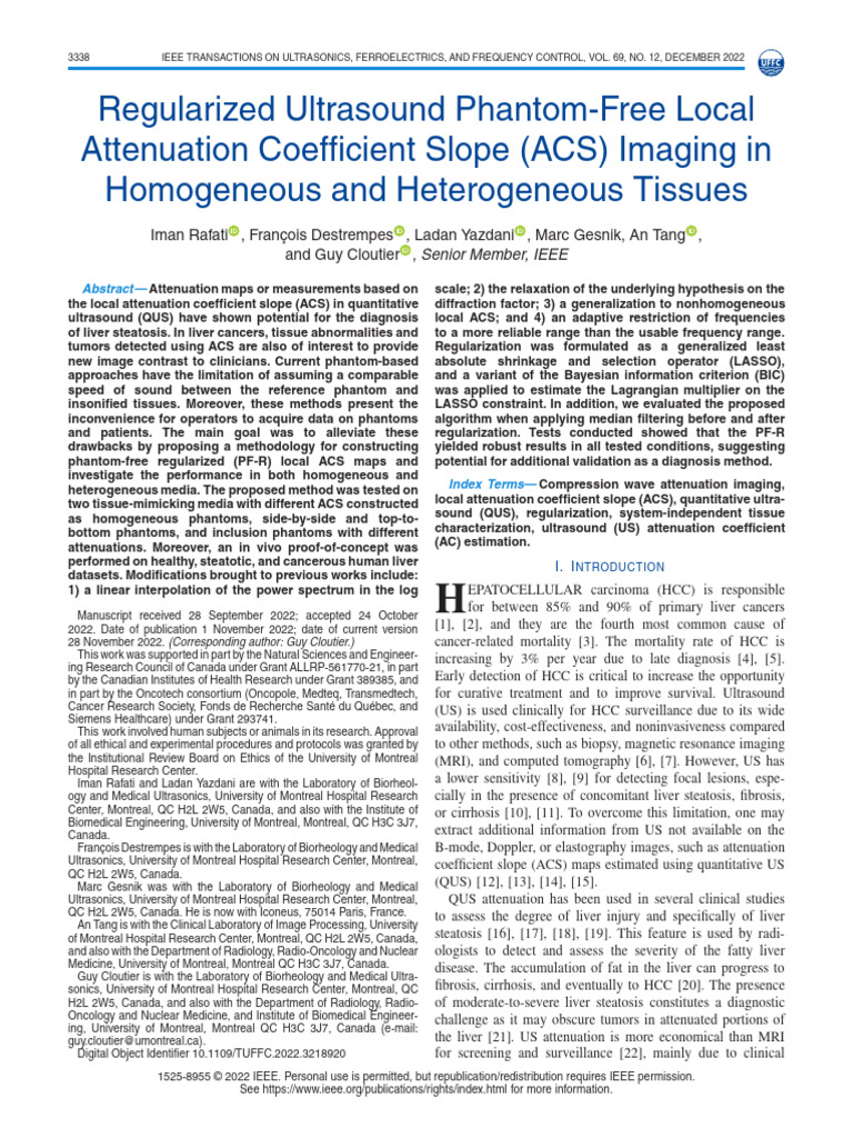 Regularized Ultrasound Phantom-Free Local Attenuation Coefficient Slope ...
