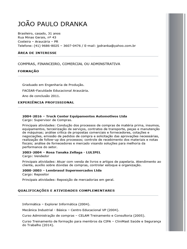 Curriculum - João Paulo | PDF