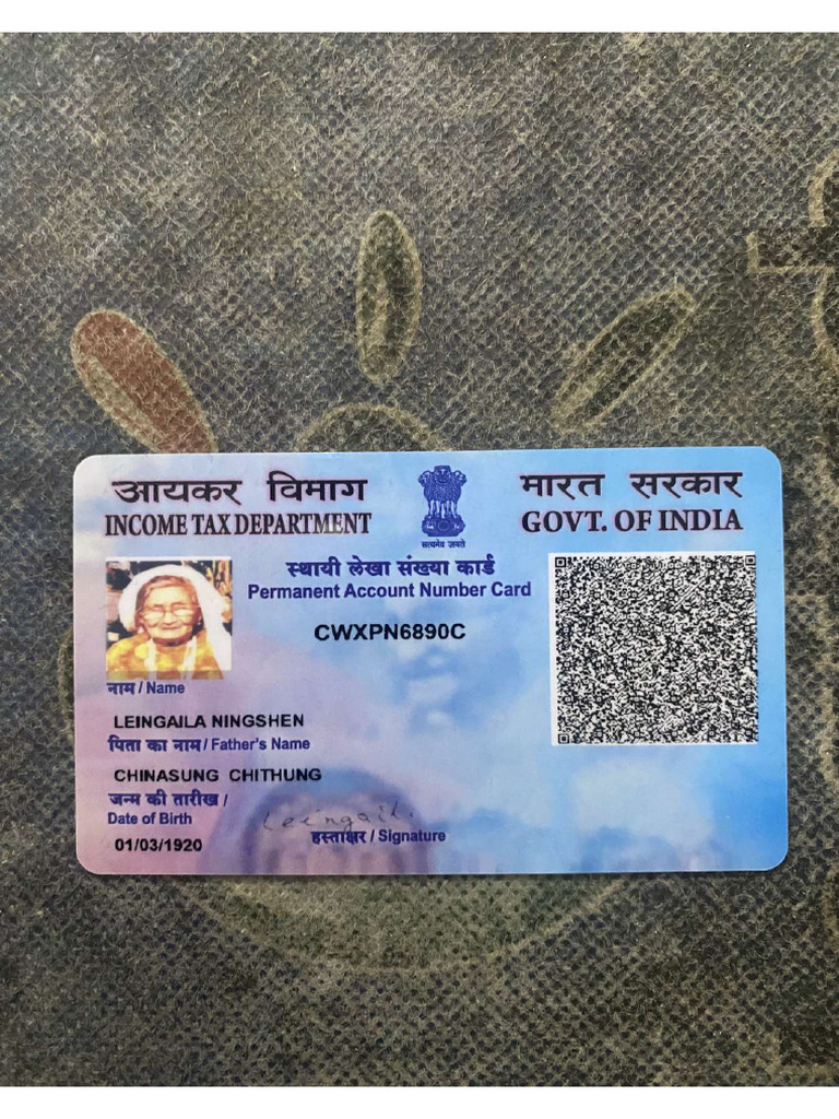 Front Pan Card | PDF
