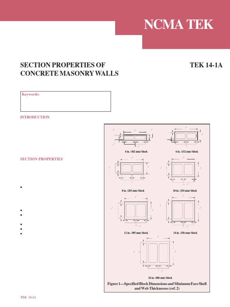 TEK 14 01A Wall R Values | PDF | Masonry | Beam (Structure)