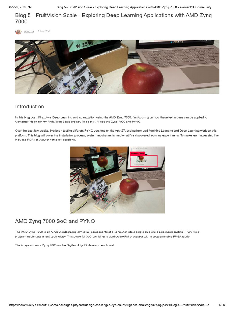 Blog 5 - FruitVision Scale - Exploring Deep Learning Applications With AMD Zynq 7000 - Element14 ...