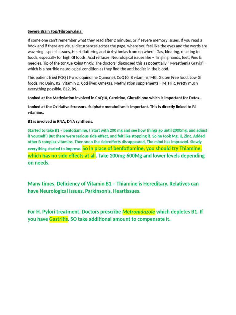 Brain Fog Severe-FibroMyalgia | PDF