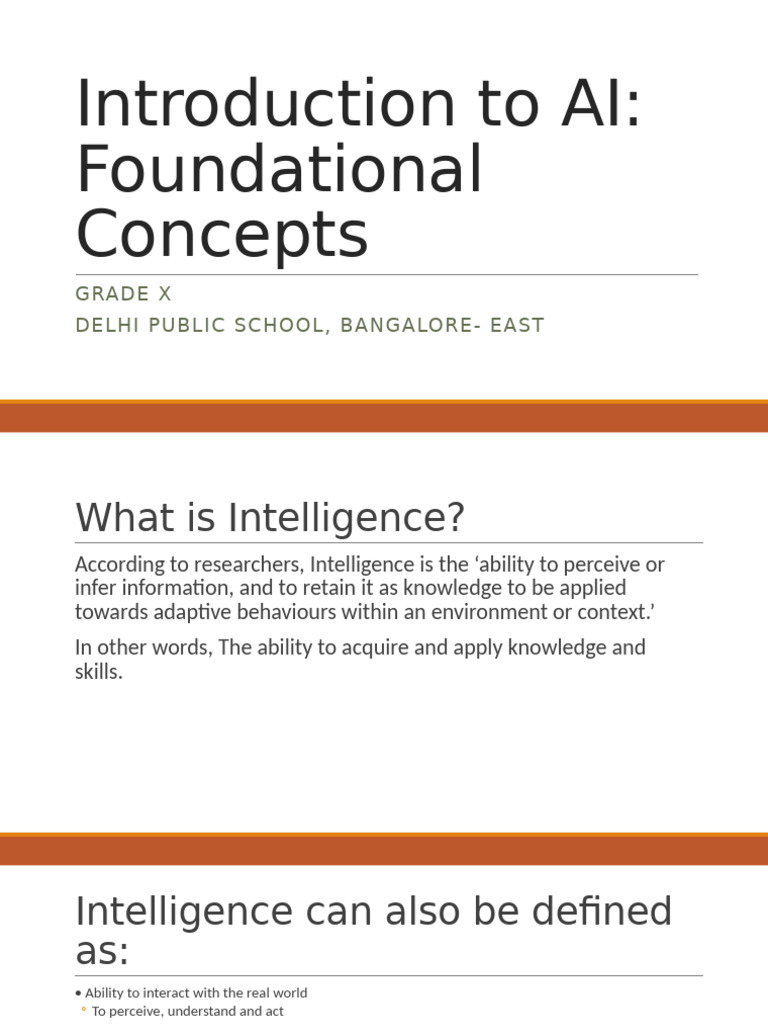 Grade 10 Ch-1 Introduction to AI-Foundational Concepts | PDF | Artificial Intelligence ...