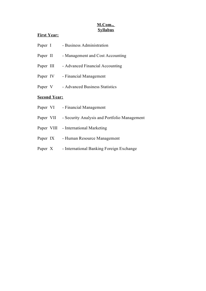 MCom | PDF | Business