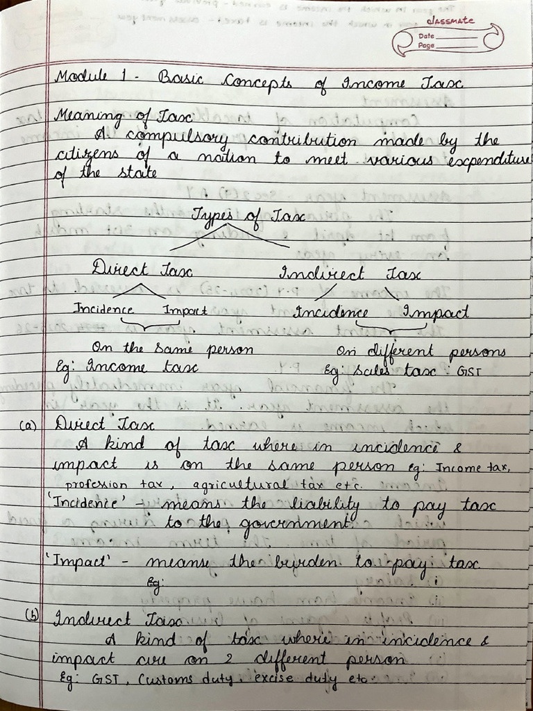 Income Tax Module 1 | PDF