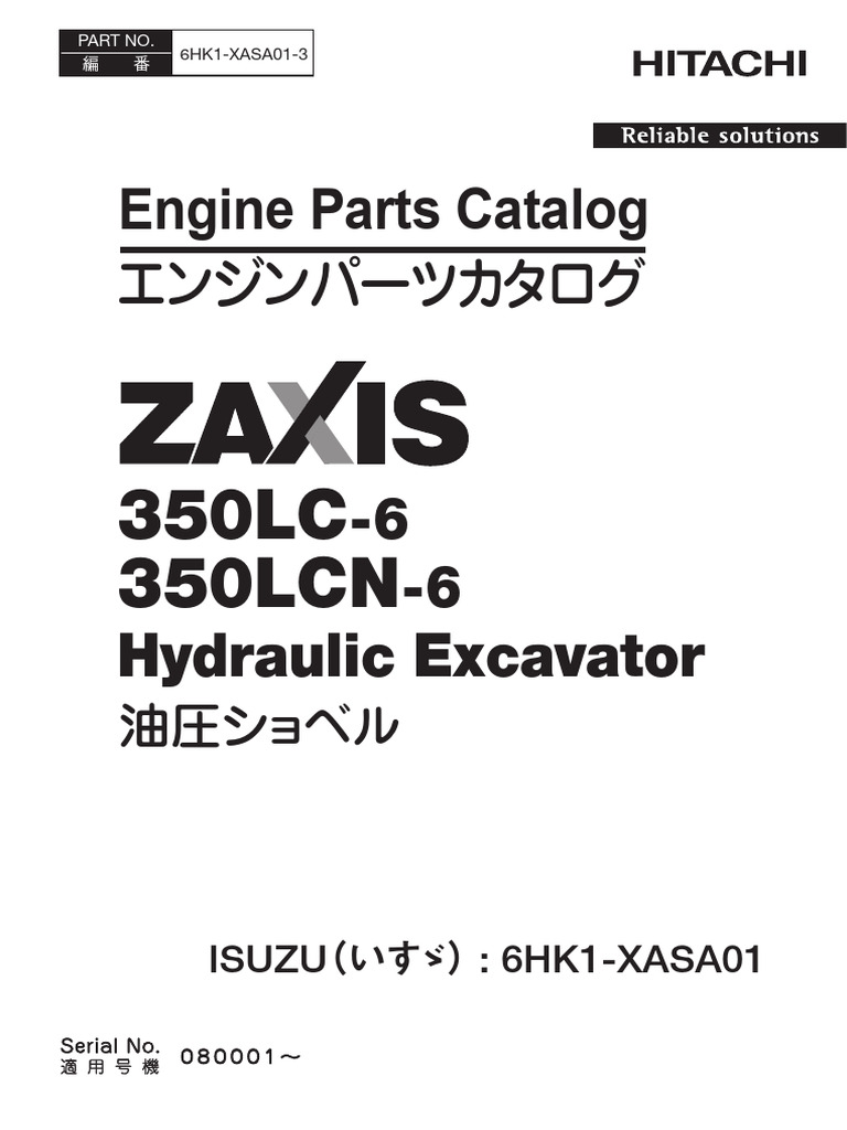 Hitachi 350LC Izuzu Engine Manual | PDF