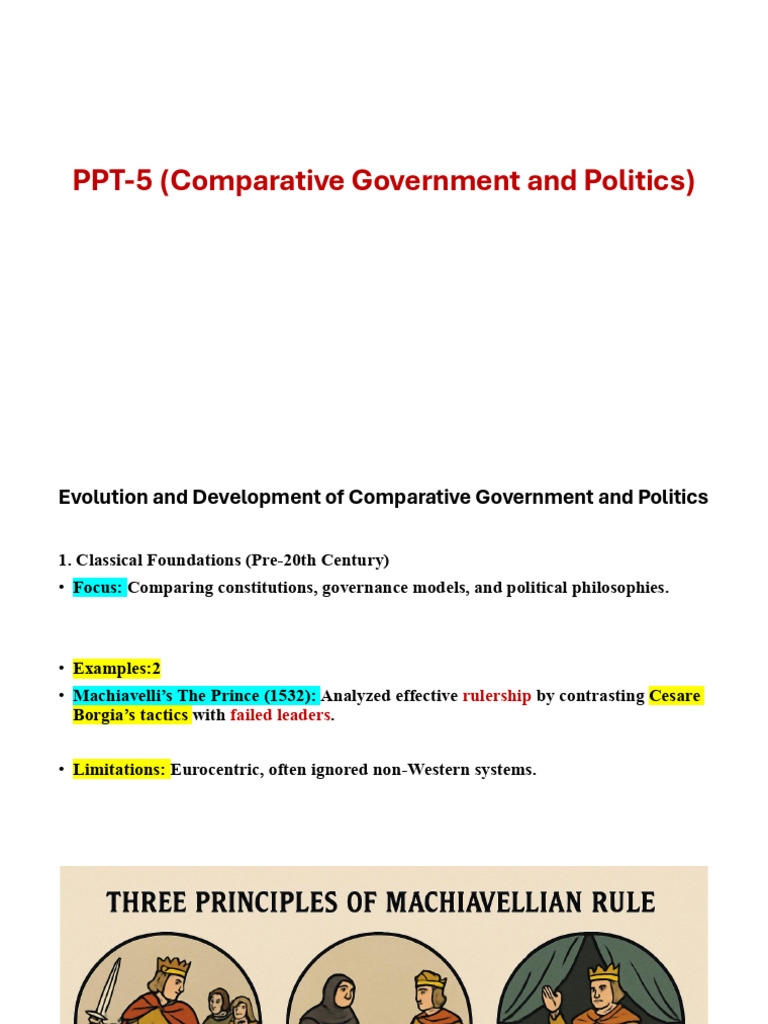 Comparative Politics: Machiavelli to Modern Leaders | PDF | The Prince ...