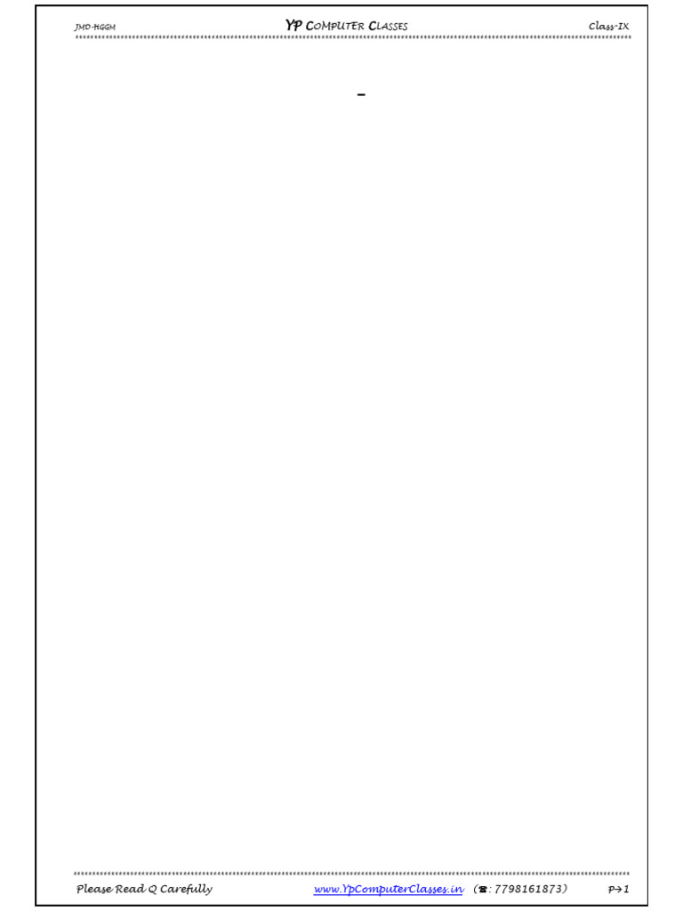 ICSE - 10th Test Sec A 9th Rev | PDF | Integer (Computer Science ...