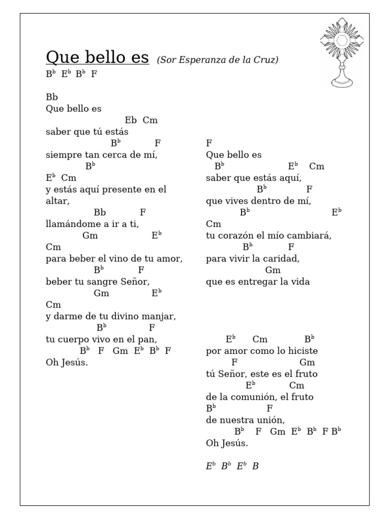 Que bello es saber que estás aquí | PDF