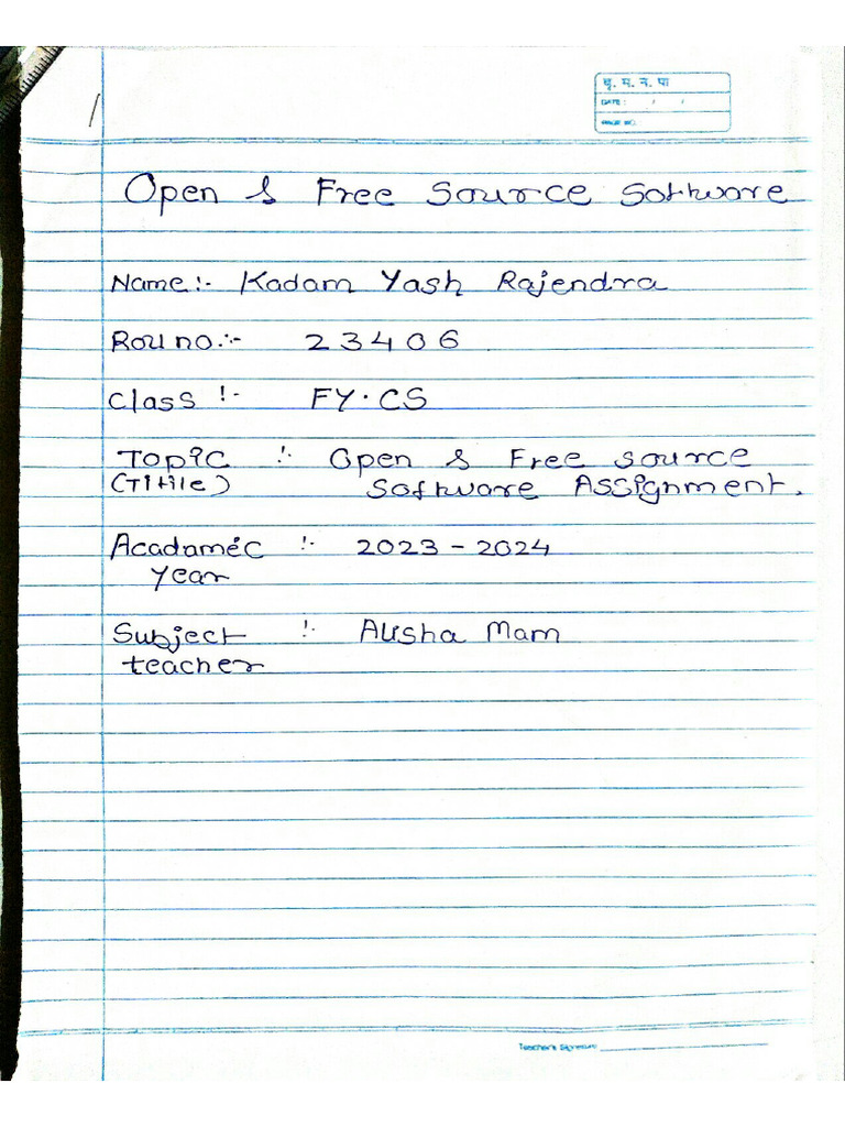 Open Source Software Assignment | PDF