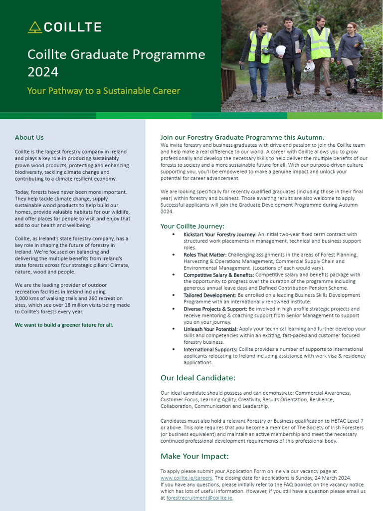 Graduate Programme Advertisement | PDF | Forestry | Natural Environment