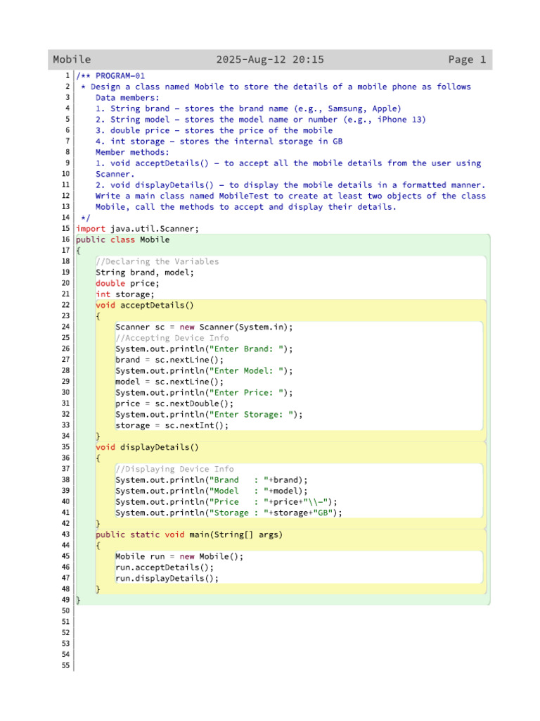 Program 01 | PDF